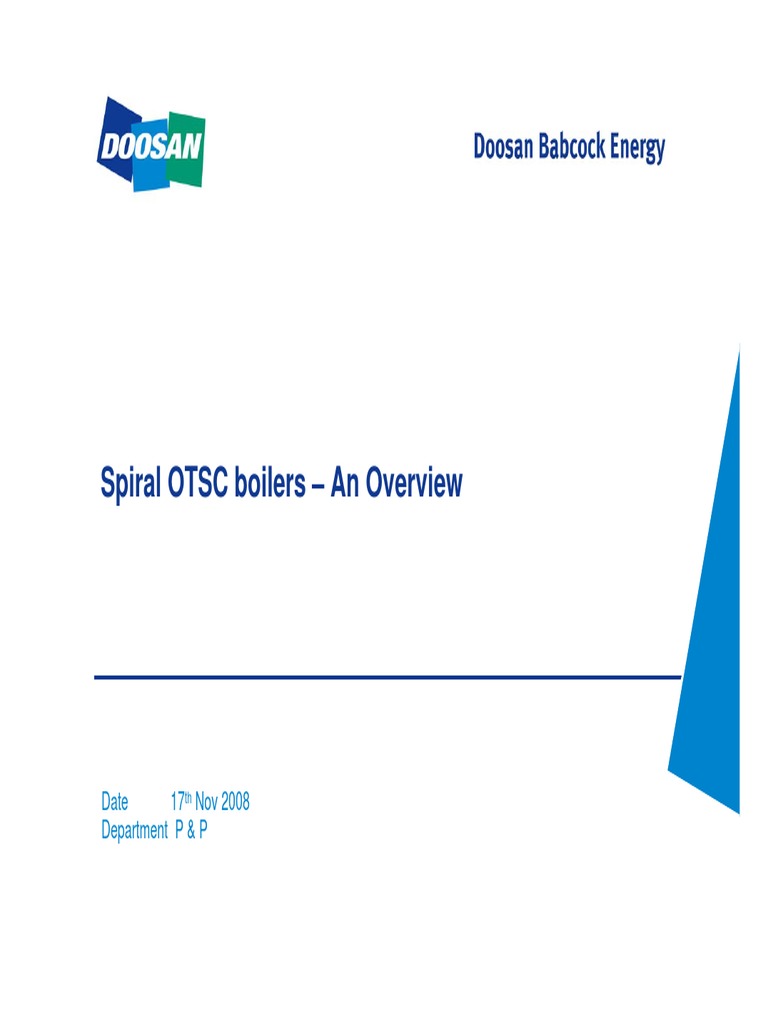 Overview of Spiral OTSC Boiler Design | PDF | Boiler | Furnace