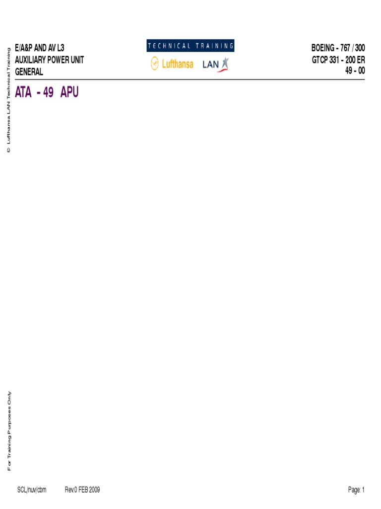 Manual Técnico APU Boeing 767 | PDF | Bomba | Máquinas