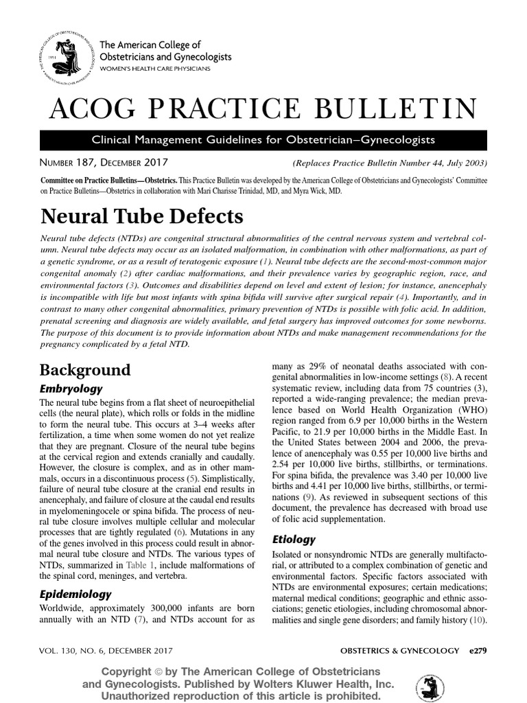 Practice Bulletin No 187 2017 | PDF | Pregnancy | Childbirth