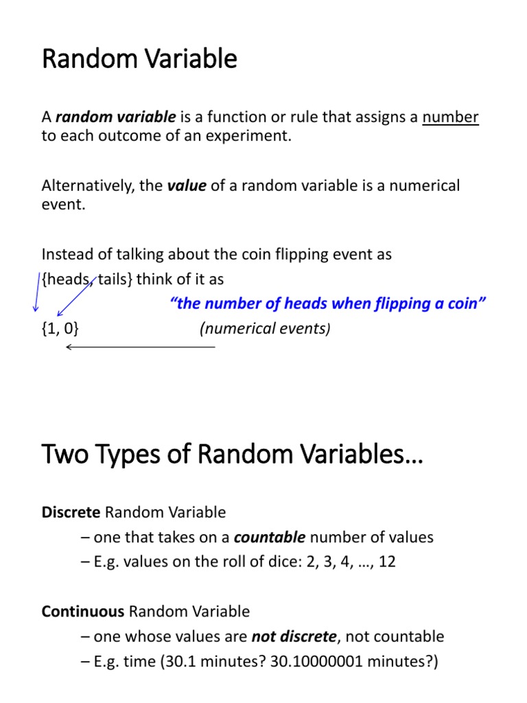 Random Variable | PDF | Random Variable | Probability Distribution