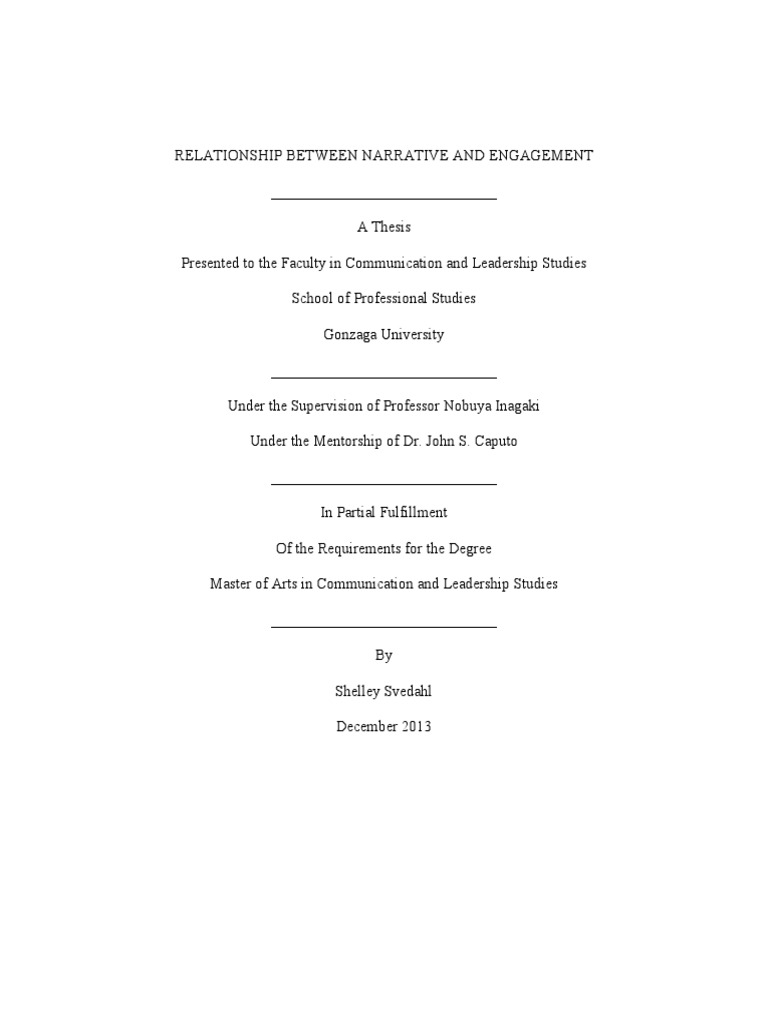 Relationship Between Narrative and Engagement | PDF | Storytelling ...