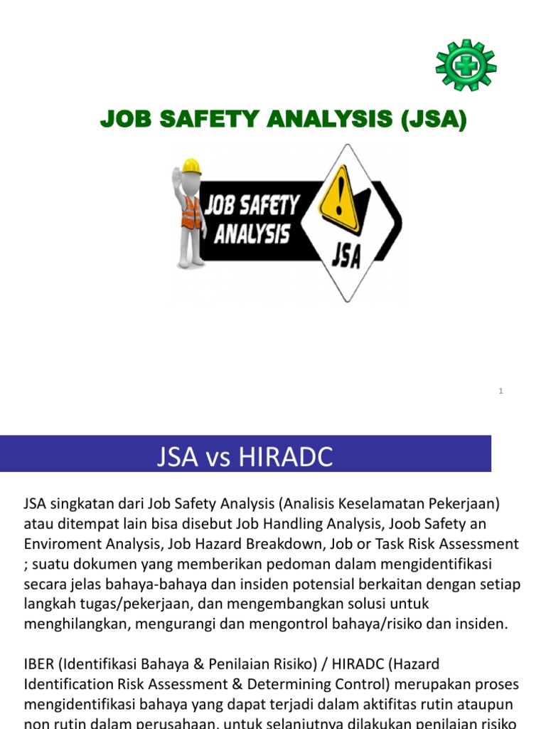 Job Safety Analysis (Jsa) | PDF