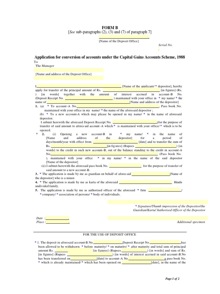 Form B: (See Sub-Paragraphs (2), (3) and (7) of Paragraph 7) | PDF ...