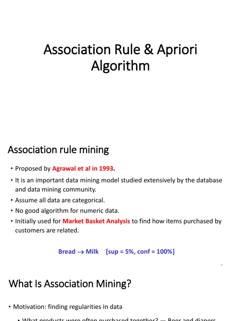 CA03CA3405Notes On Association Rule Mining and Apriori Algorithm | PDF ...