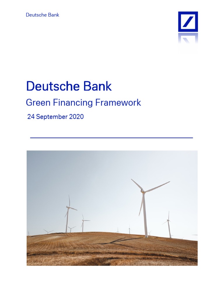 Deutsche Bank Green Financing Framework | PDF | Sustainability ...