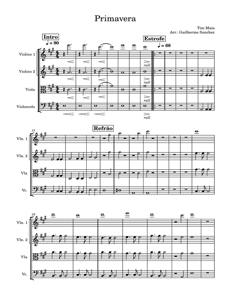 Primavera-Partitura e Partes | PDF