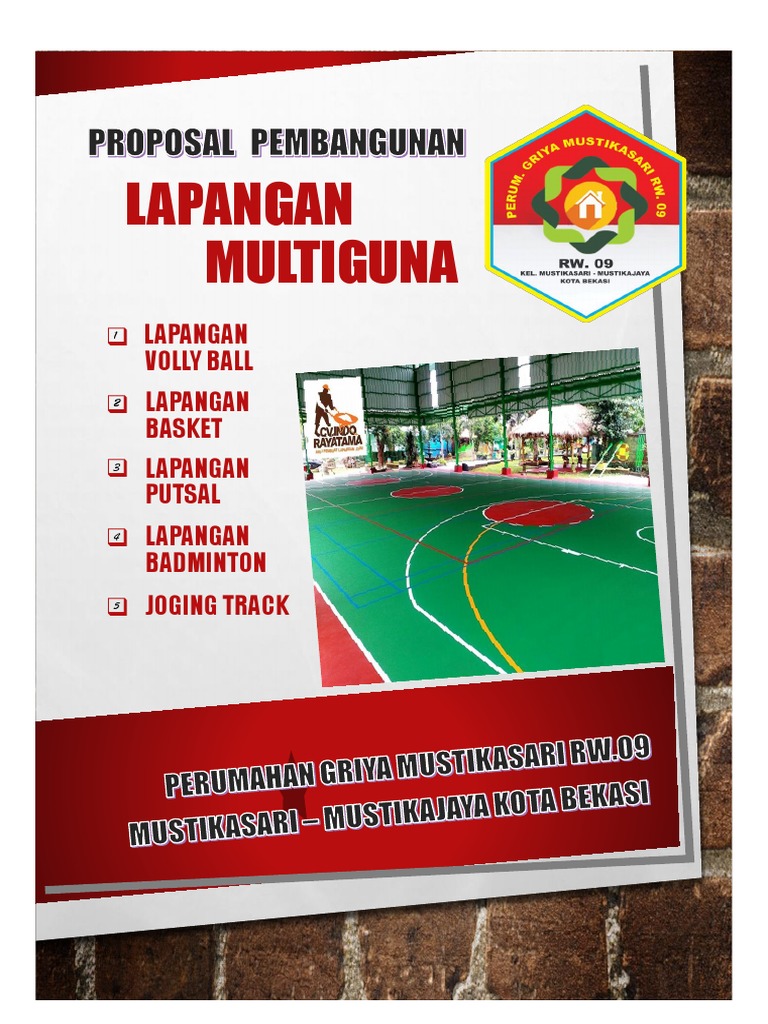Proposal Lapangan Multiguna | PDF | Griya & Taman