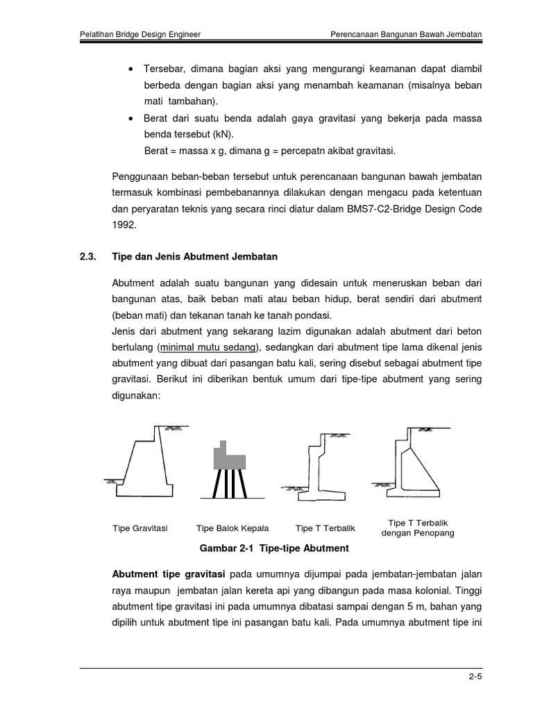 Abutmen Dan Pier Jembatan | PDF | Teknologi & Rekayasa