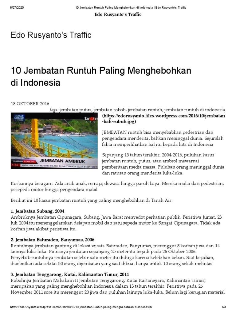 Jembatan Roboh | PDF