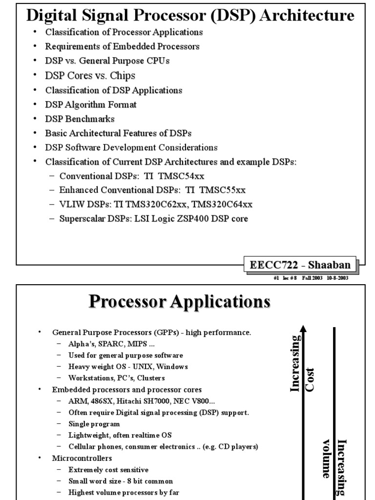 Dsp Cores Vs Chips Download Free Pdf Digital Signal Processor