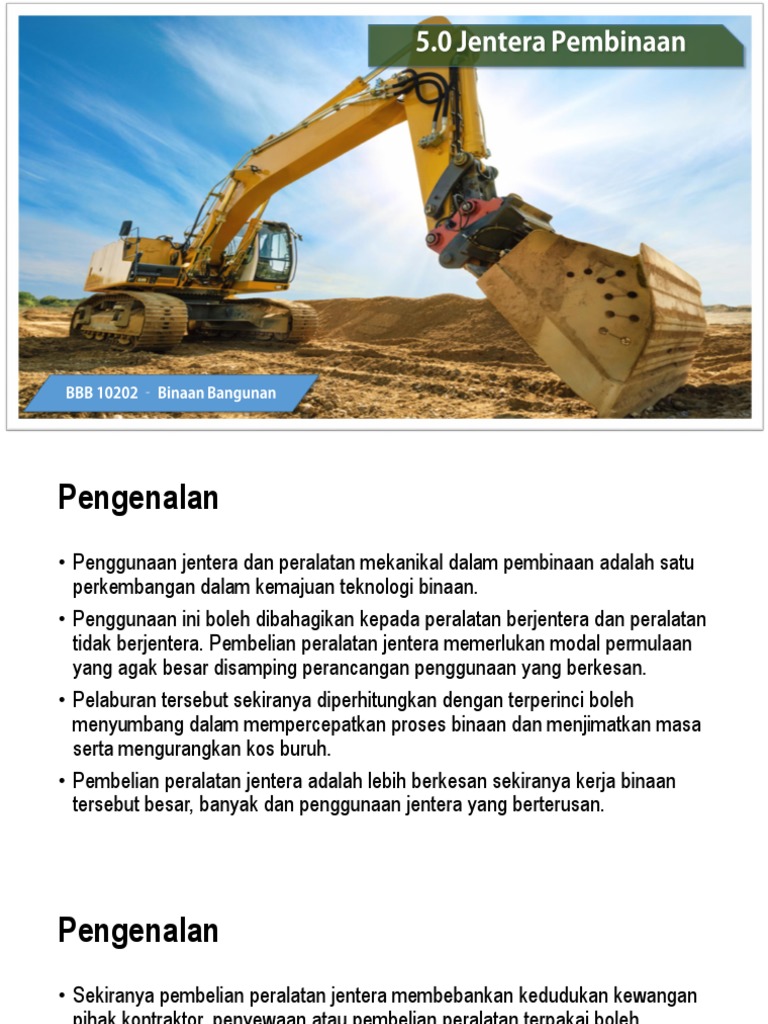 7 - Jentera Pembinaan | PDF