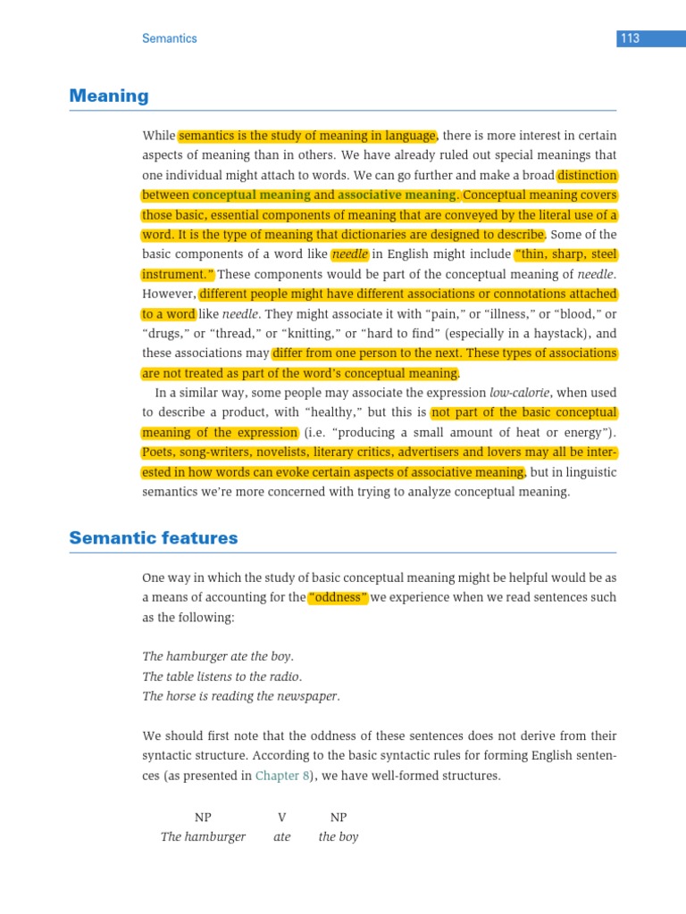 Semantic Features Of Verbs Download Free Pdf Noun Syntax