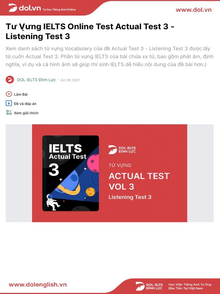 AT3 - Listening Test 3 | PDF