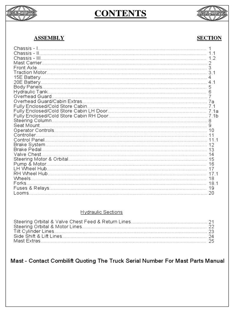 Chassis assembly sections | PDF | Screw | Truck