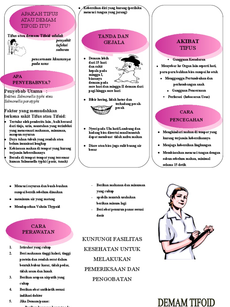Leaflet Demam Tifoid | PDF