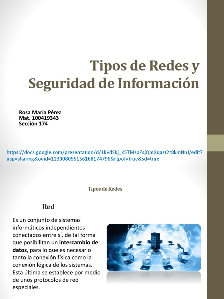 Tipos de Redes y Seguridad Informática | PDF | Seguridad de información ...