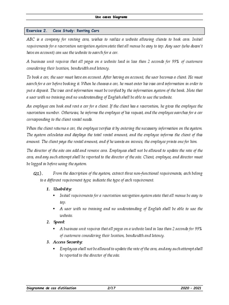 Use Cases Diagrams - Exercises (2) With Solution - 2 | PDF | Use Case ...