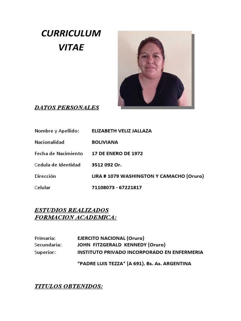 CURRICULUM VITAE. Elizabeth | PDF