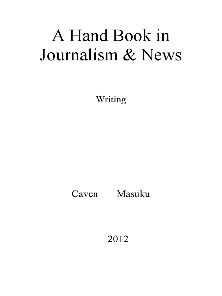 Handbook of Journalism Essentials | PDF | News | Copy Editing