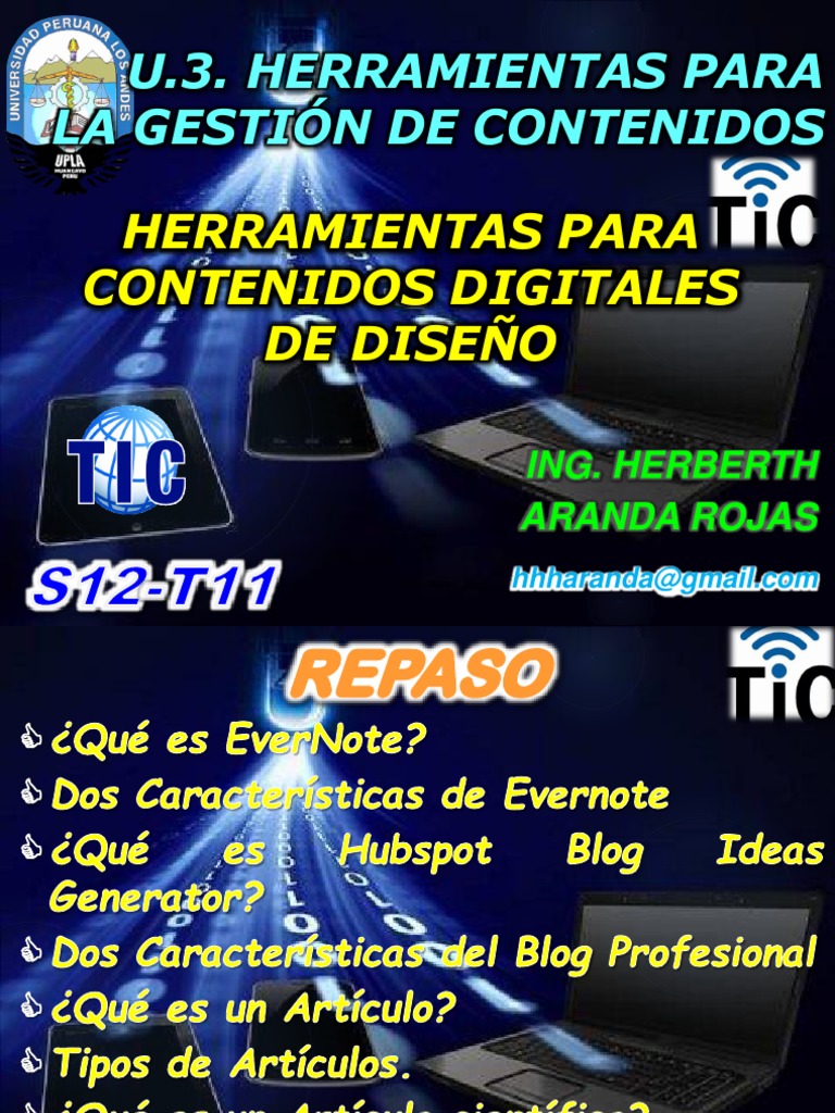 Teoria-tema11-Herramientas Cont Dig Diseño | PDF | Diseño | Red mundial