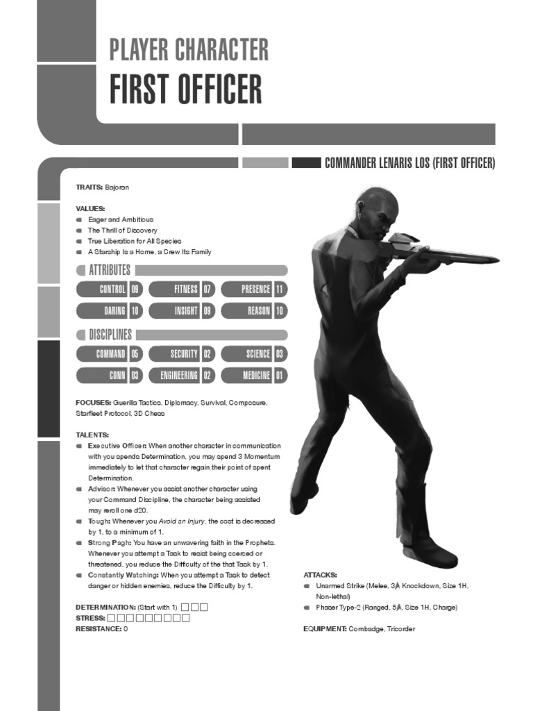 STA Starter Set Player Character Sheets P+P | PDF | Ships | Science