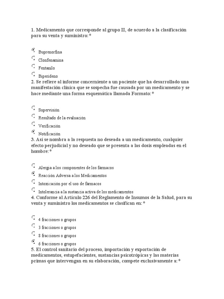Examen Sicad | PDF | Farmacia | Medicamentos con receta