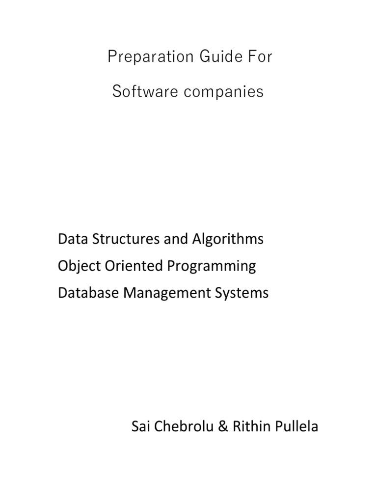 Software Prep Guide | PDF | Constructor (Object Oriented Programming ...