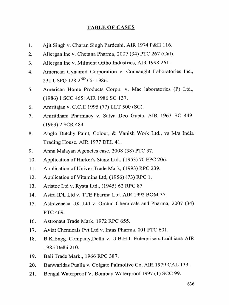 08 - Table of Cases | PDF | Companies