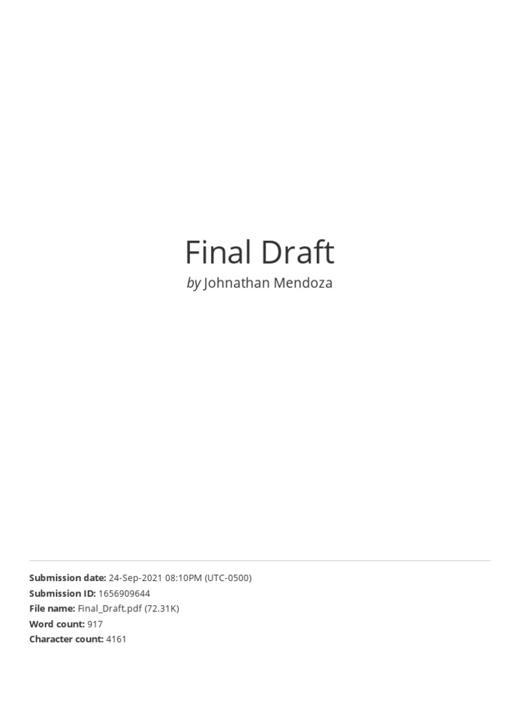 Genre Analysis Final Draft 1 Instructor Feedback | PDF