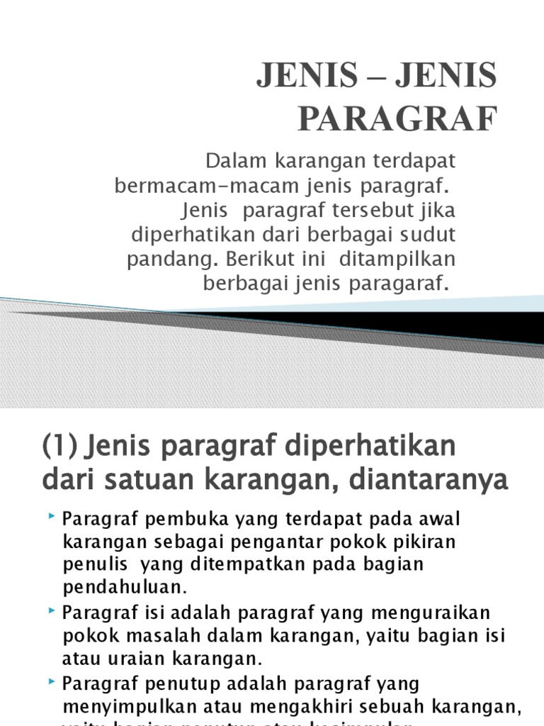 Jenis - Jenis Paragraf | PDF | Fiksi Umum