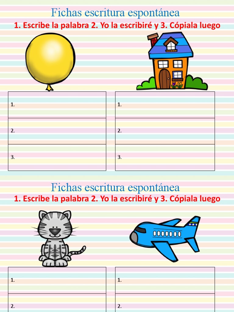 Fichas de Escritura Guiada | PDF
