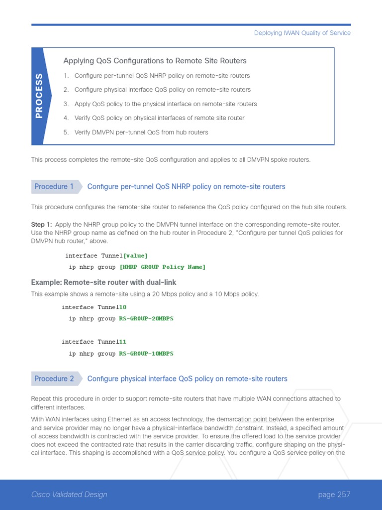 Applying Qos Configurations To Remote Site Routers | PDF | Quality Of ...