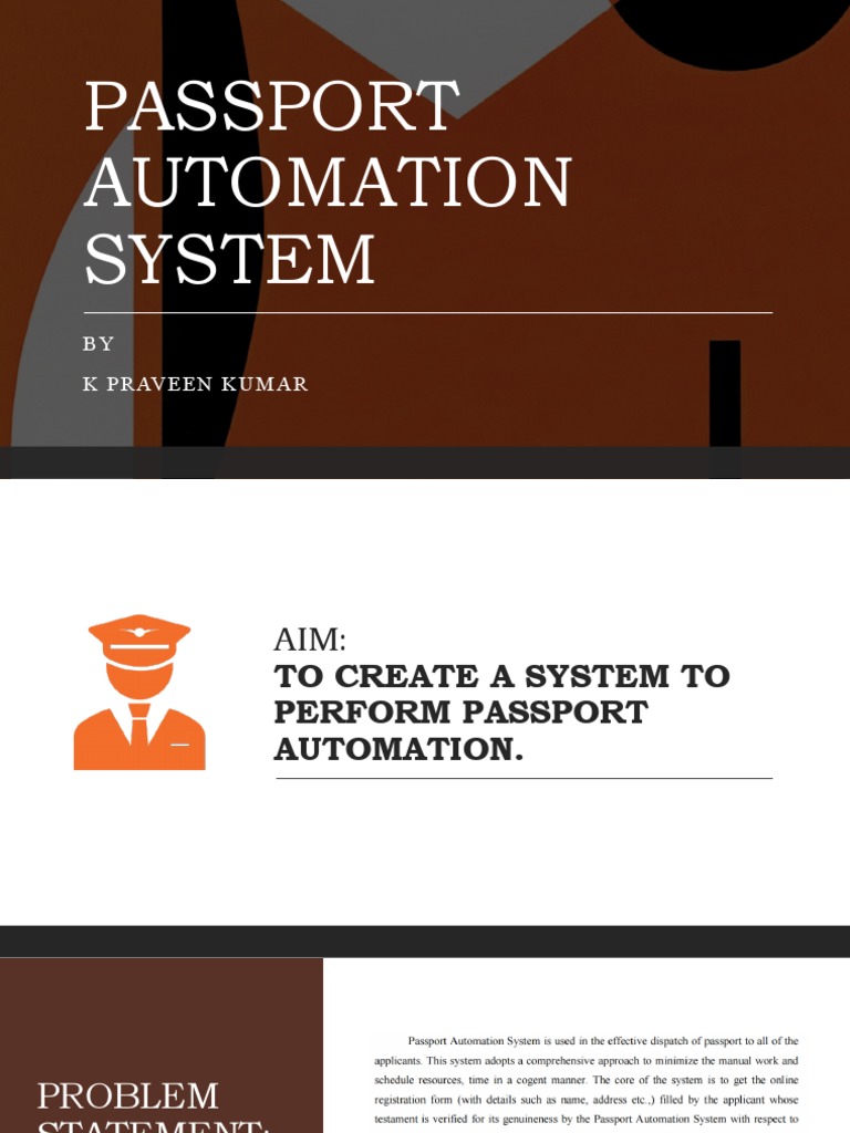 Passport Automation System | PDF | Technology & Engineering