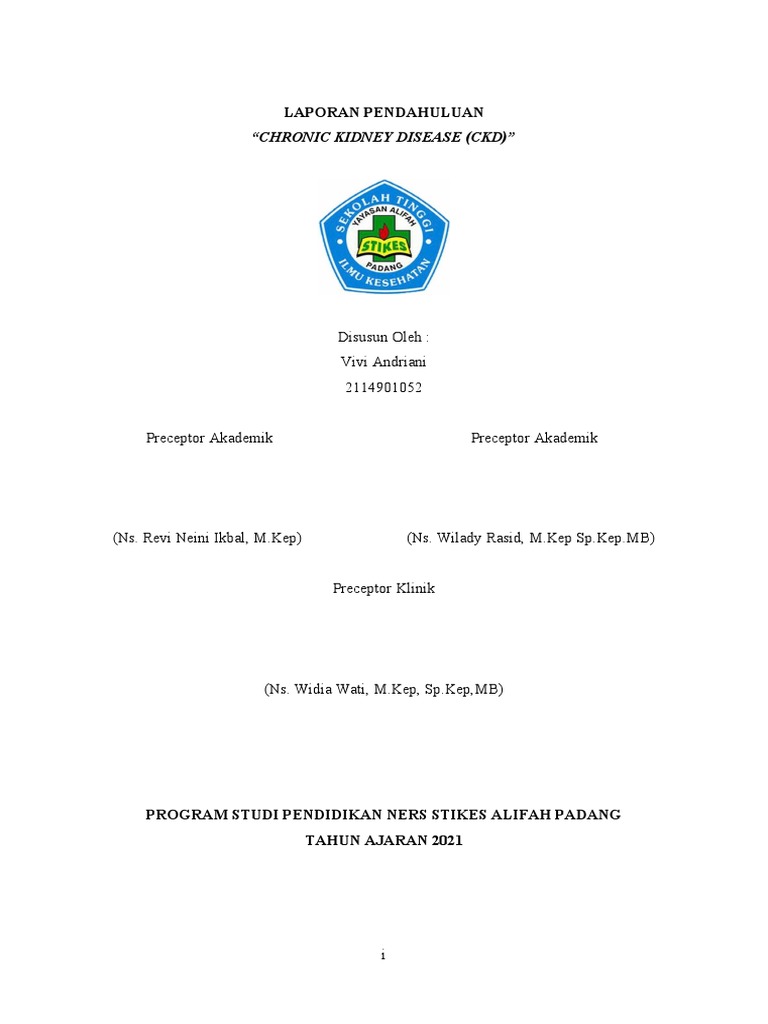 LP CKD Vivi Fix | PDF | Kesehatan Holistik