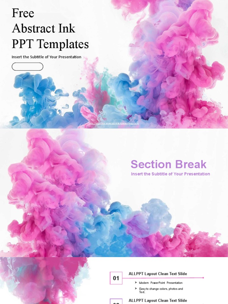 Abstract Ink Drop PowerPoint Templates | PDF