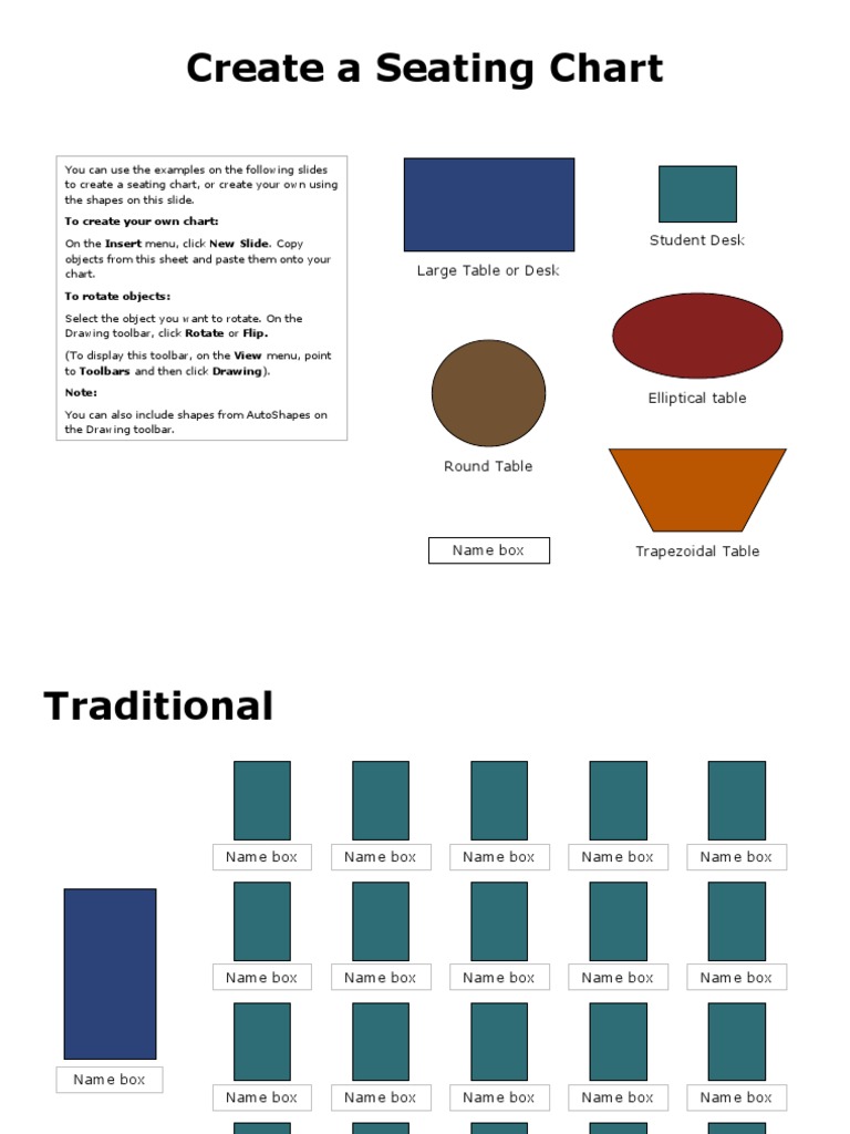 Create A Seating Chart: Student Desk Large Table or Desk | PDF | Home ...