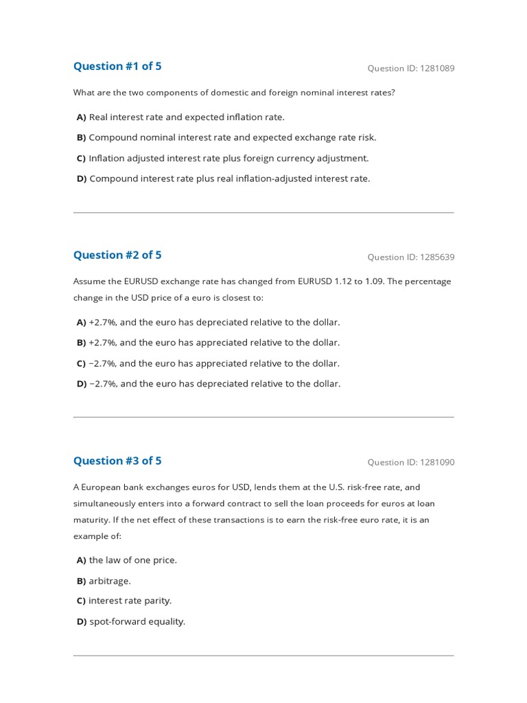 Forward Rate Calculation for EUR/USD | PDF | Business | Finance & Money ...