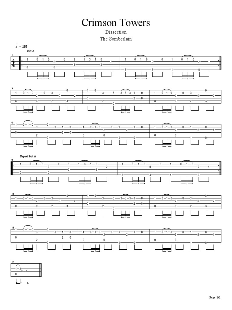 Dissection: Crimson Towers Tab | PDF