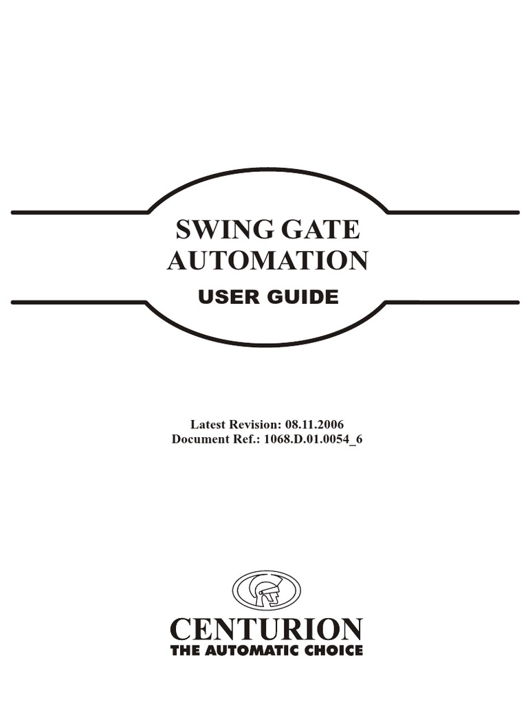 A Comprehensive Guide to Operating Centurion Swing Gate Automation ...