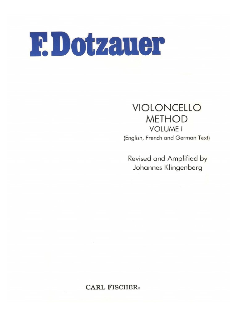 Dotzauer Vol.01 - Violoncello | PDF