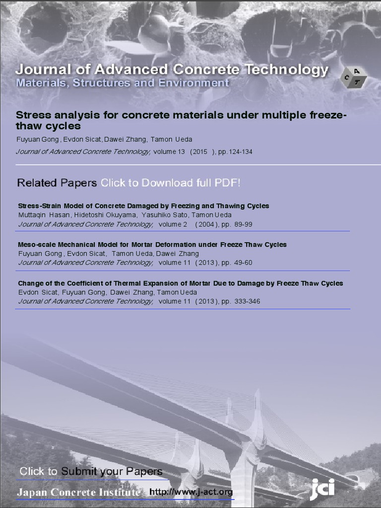 9 Stress Analysis For Concrete Materials Under Multiple Freezethaw Cycles2015Journal of Advanced ...