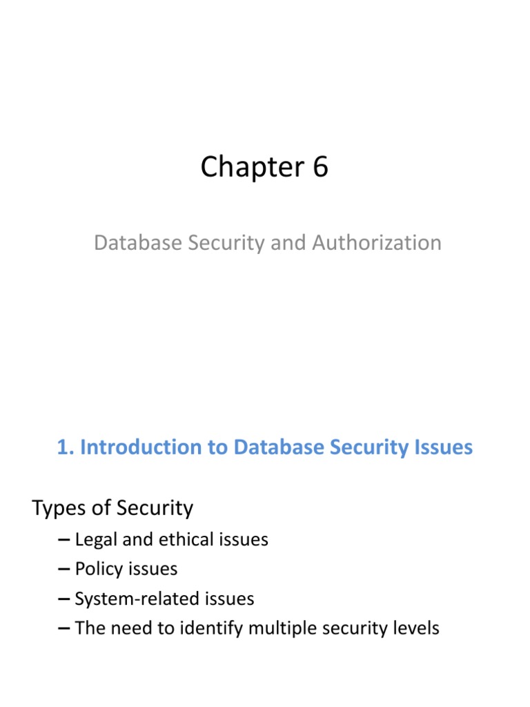Database Security and Authorization | PDF | Computer Access Control | Databases
