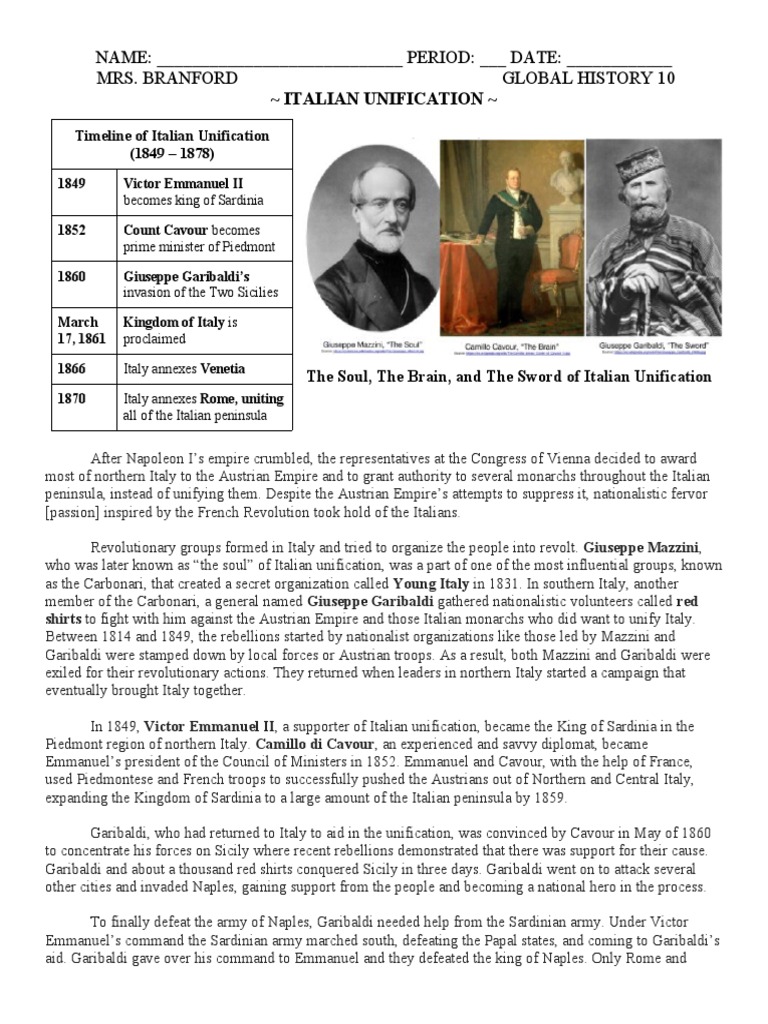 2018 Italian Unification | PDF | Military | Conflicts