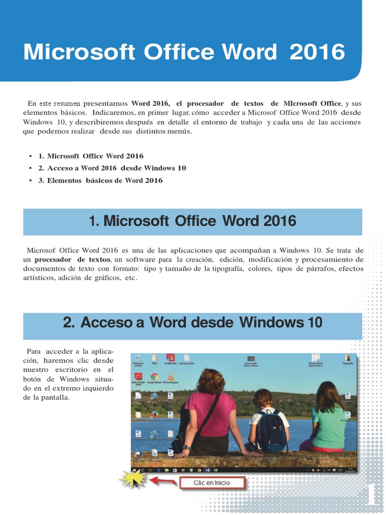 Microsoft Office Word 2016 | PDF | Microsoft Word | Windows 10