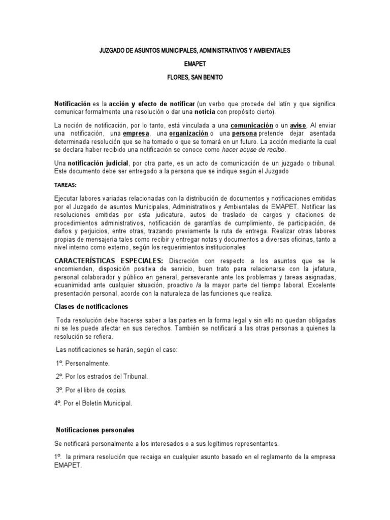 Formalidades de Las Notificaciones | PDF | Justicia | Crimen y violencia