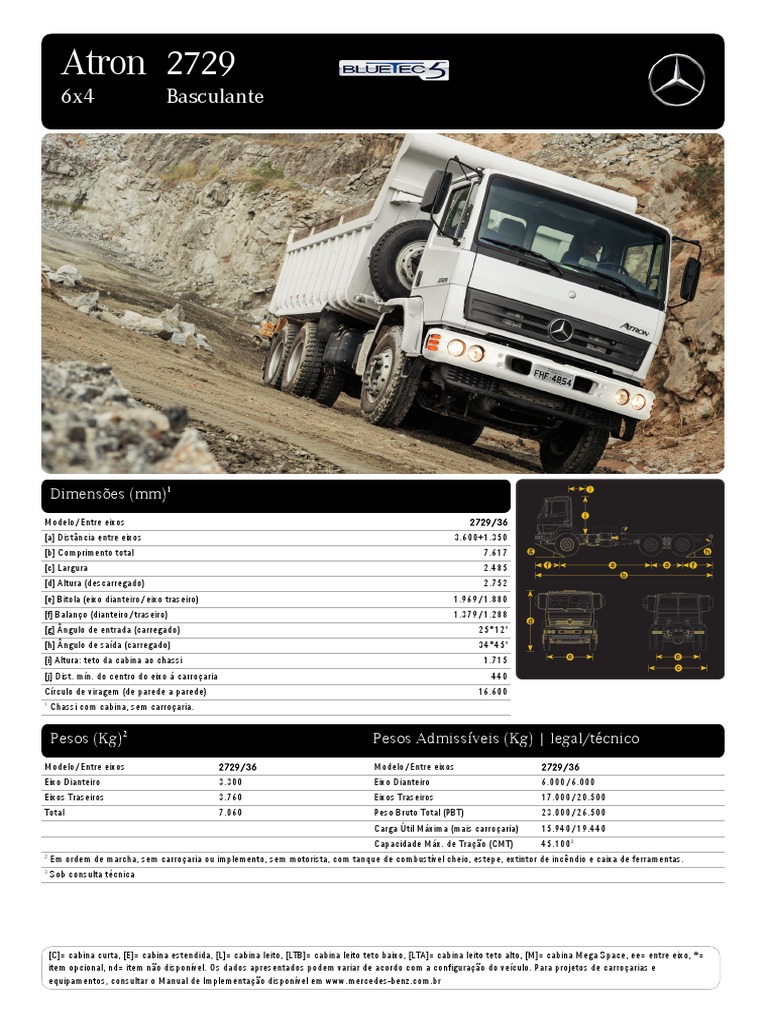 Caminhão Mercedes Benz Atron-2729-6x4 | PDF | Bens manufaturados | Carro