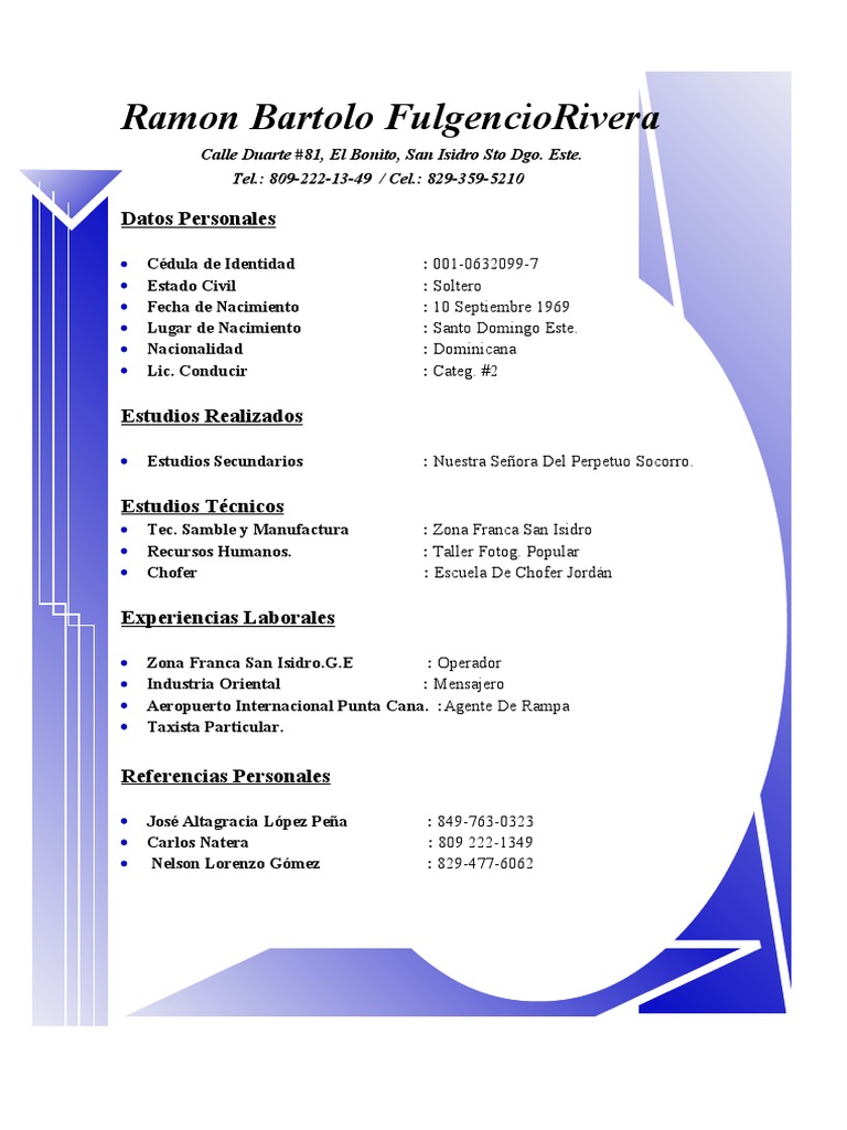 Curriculum - Ramon Rivera | PDF