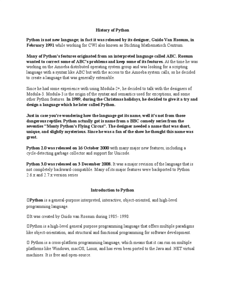 Introduction To Python UNIT1 | PDF | Control Flow | Python (Programming ...