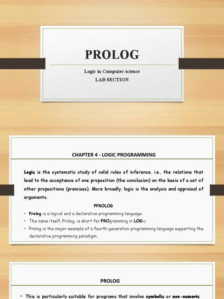Prolog: Logic in Computer Science Lab Section | PDF | Command Line Interface | Programming Paradigms