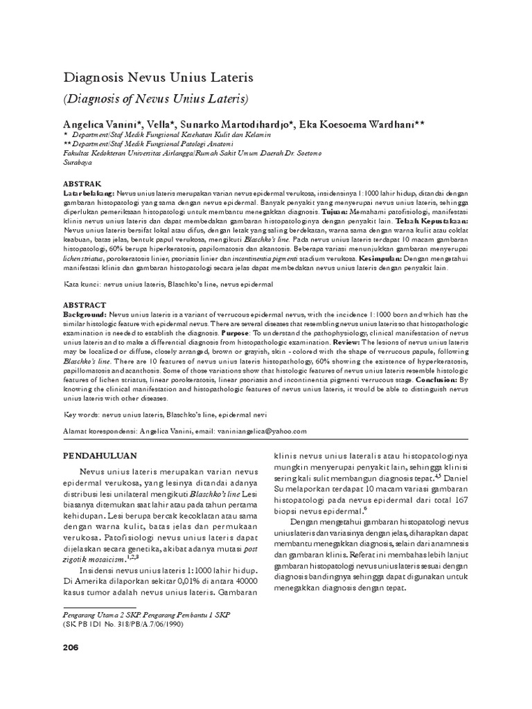 Nevus Unius Lateris | PDF | Sains & Matematika